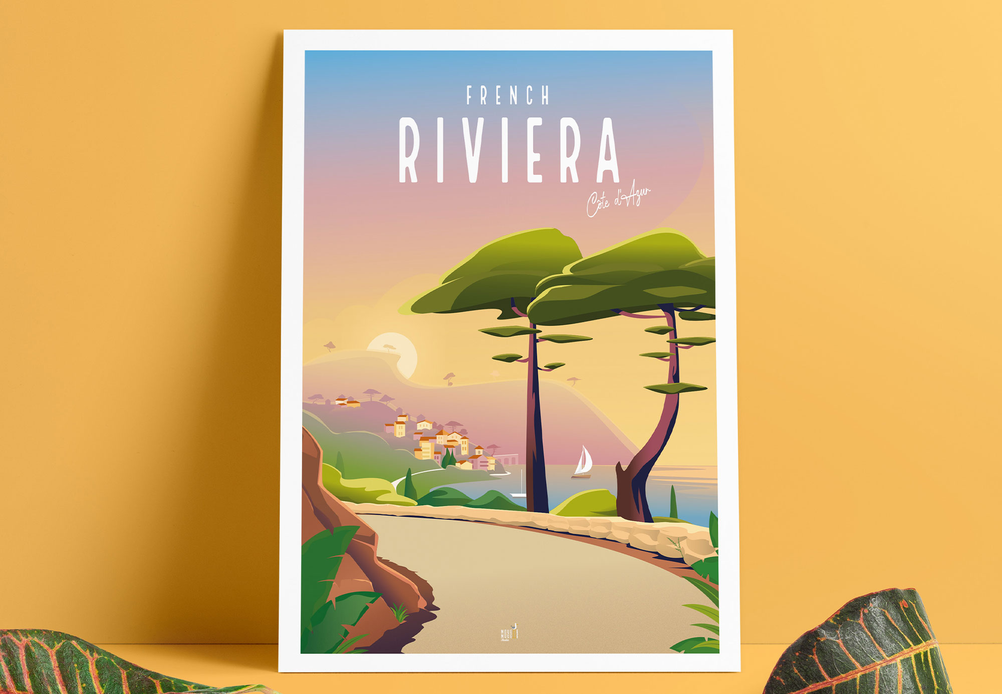 Affiche - French Riviera - Mouette Mouette Studio